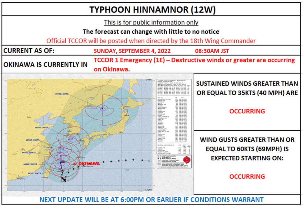 米軍の台風情報 台風警戒レベル TCCOR｜ 知っておきたい防災スキル